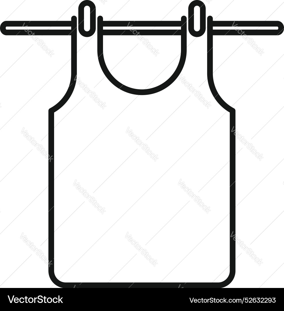 Sleeveless shirt hanging on clothesline icon Vector Image