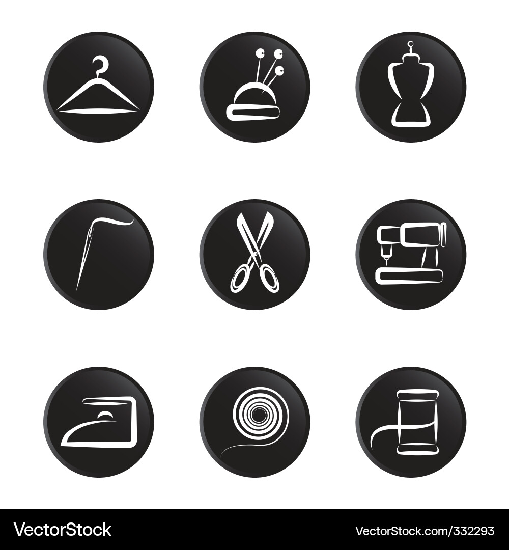 Tailoring object icon Royalty Free Vector Image