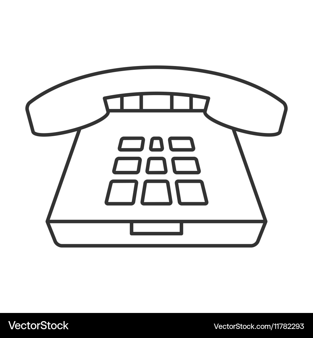 Thin Line Telephone Icon Royalty Free Vector Image