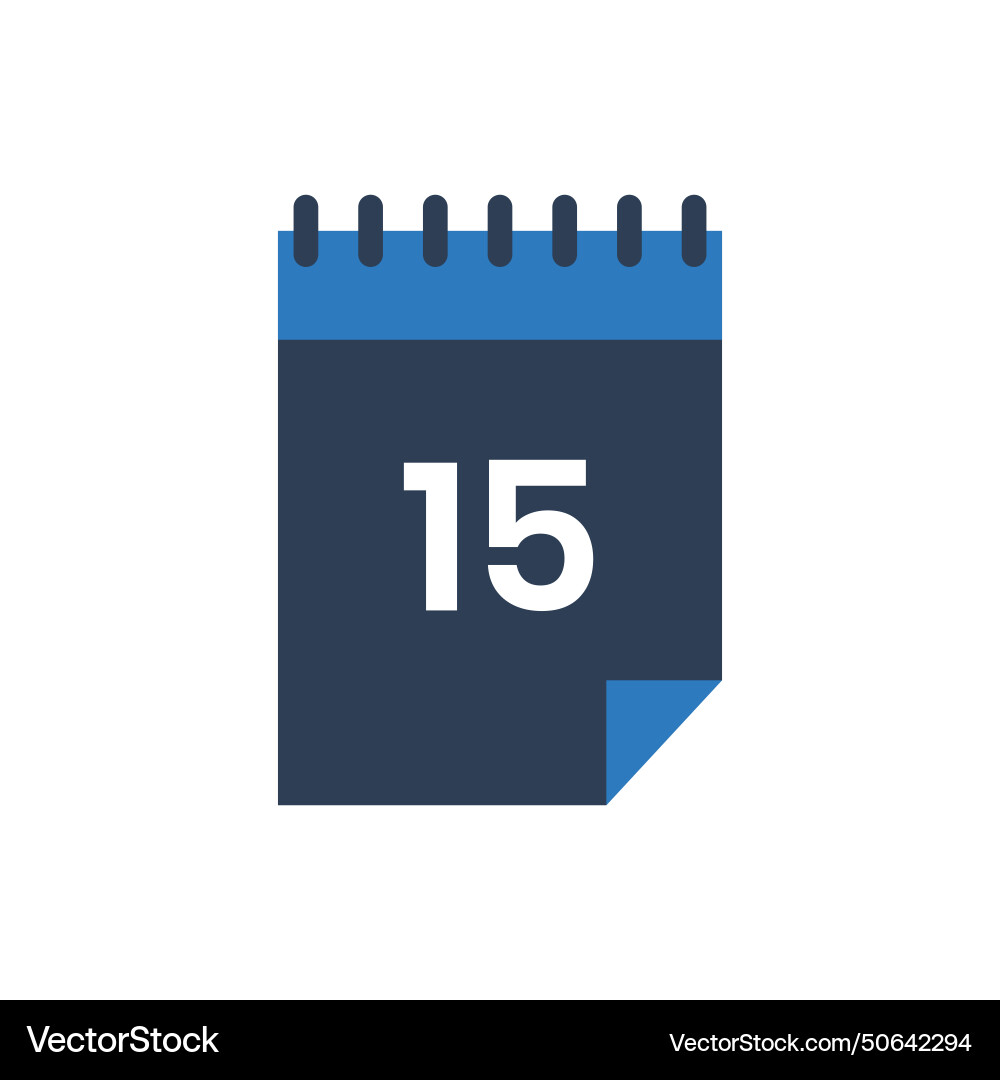 15 calendar icon date for appointment Royalty Free Vector