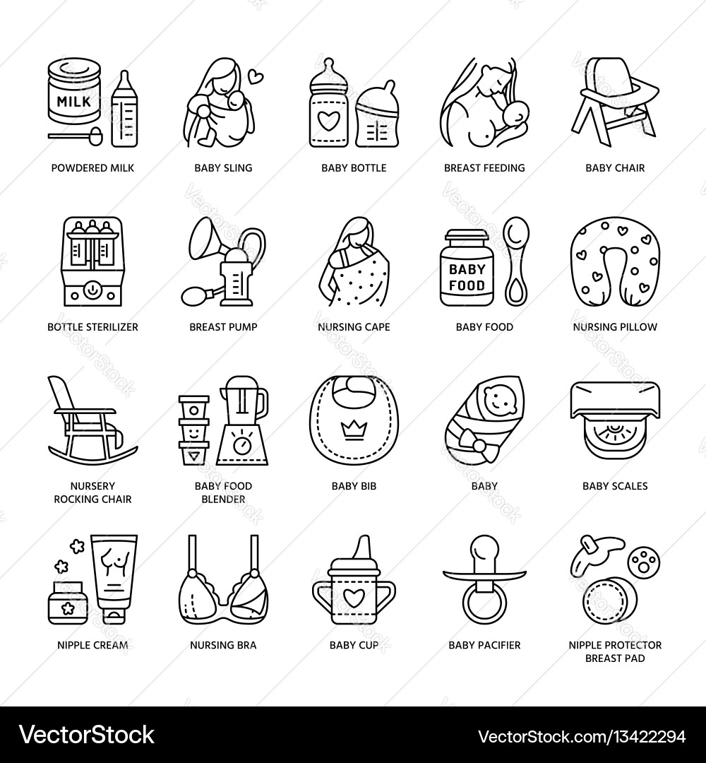 Breastfeeding Baby Icon Royalty Free Vector Image