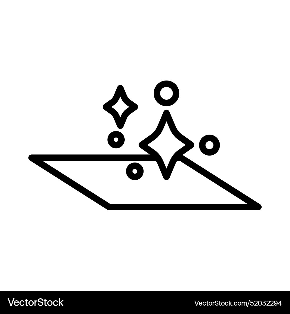 Clean surface icon linear logo mark in black Vector Image