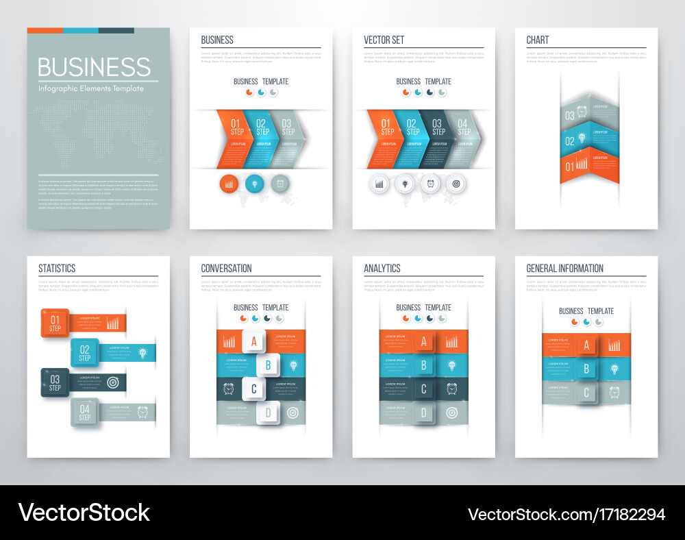 Color elements for infographics Royalty Free Vector Image