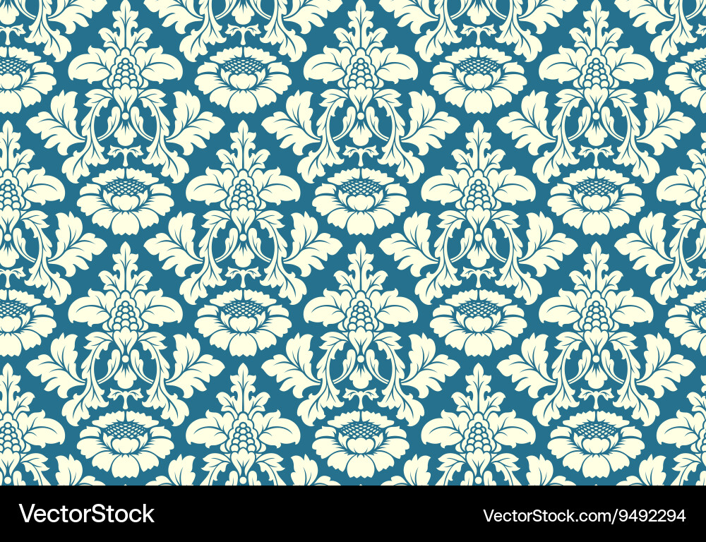 Floral Damask Pattern Royalty Free Vector Image