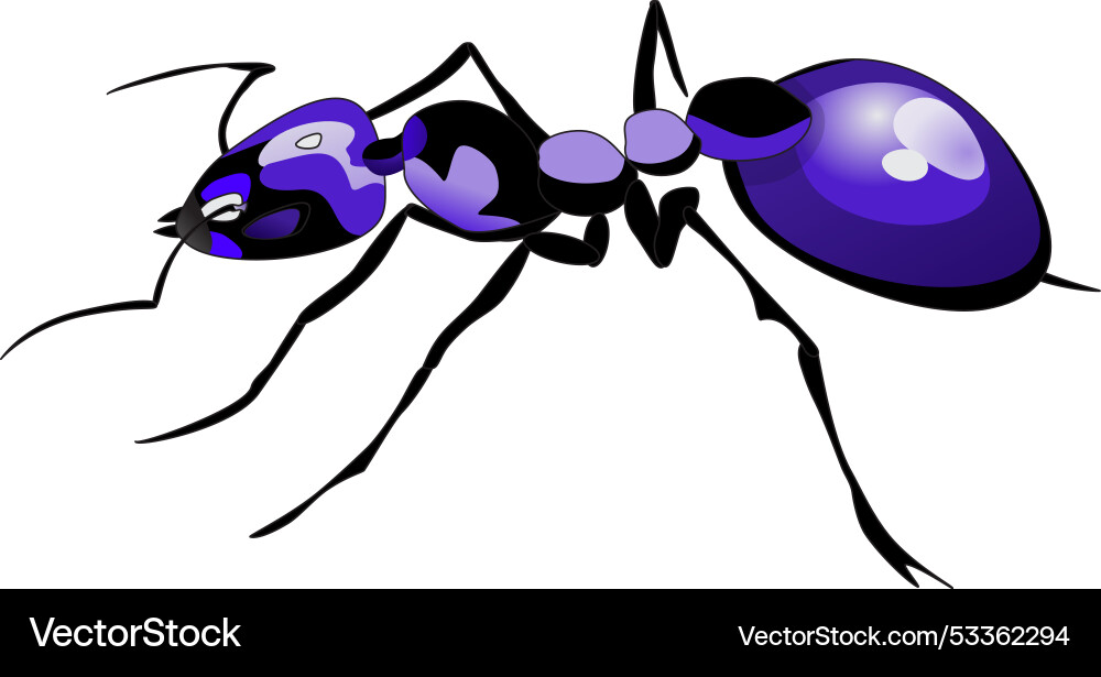 Goth ant with mask Royalty Free Vector Image - VectorStock