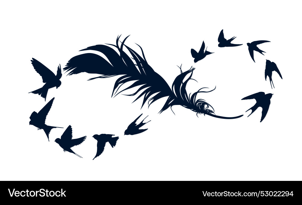 Infinity Symbol Birds Vector Images (over 390)