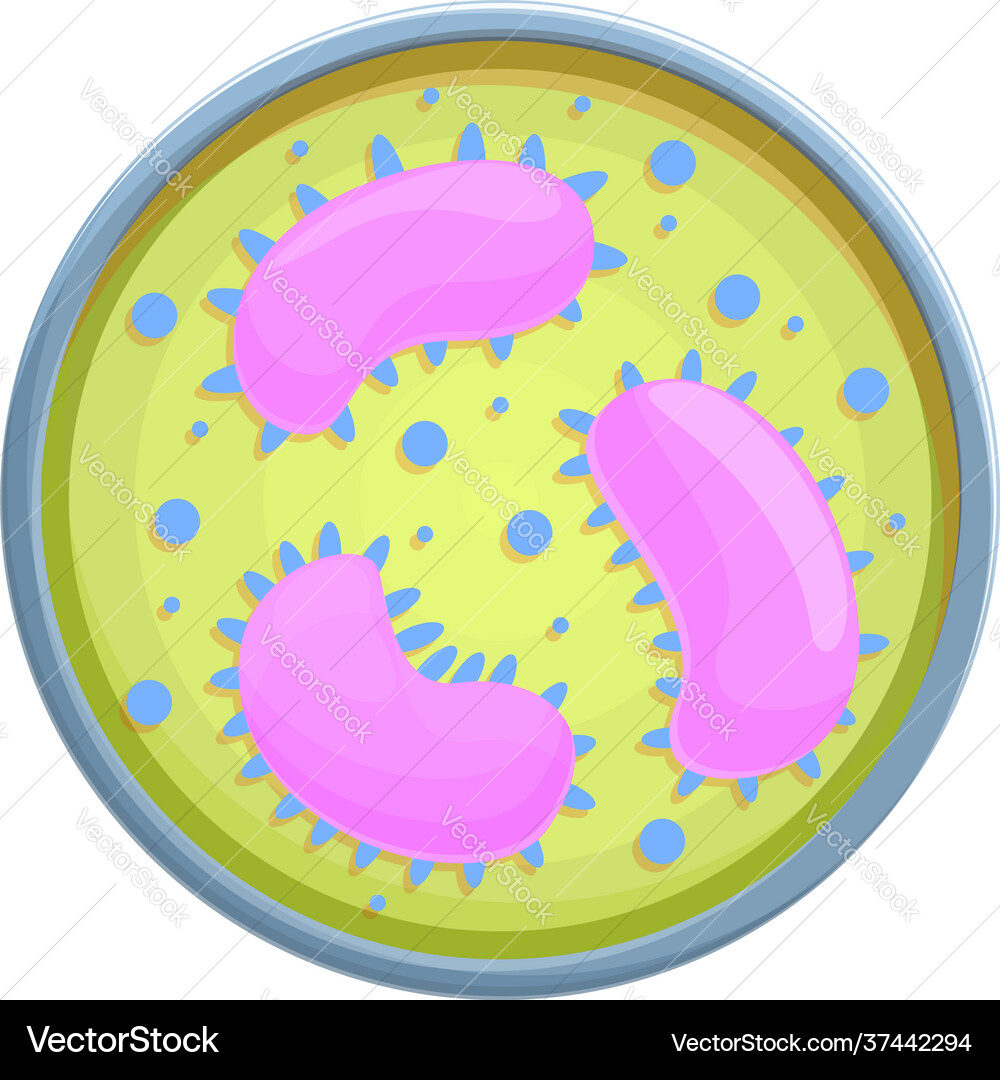 Petri dish experiment icon cartoon style Vector Image