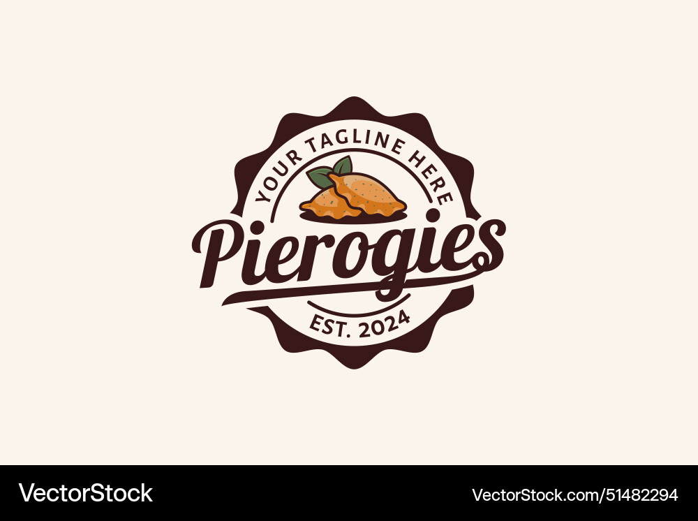 Pierogies logo with a combination of two Vector Image