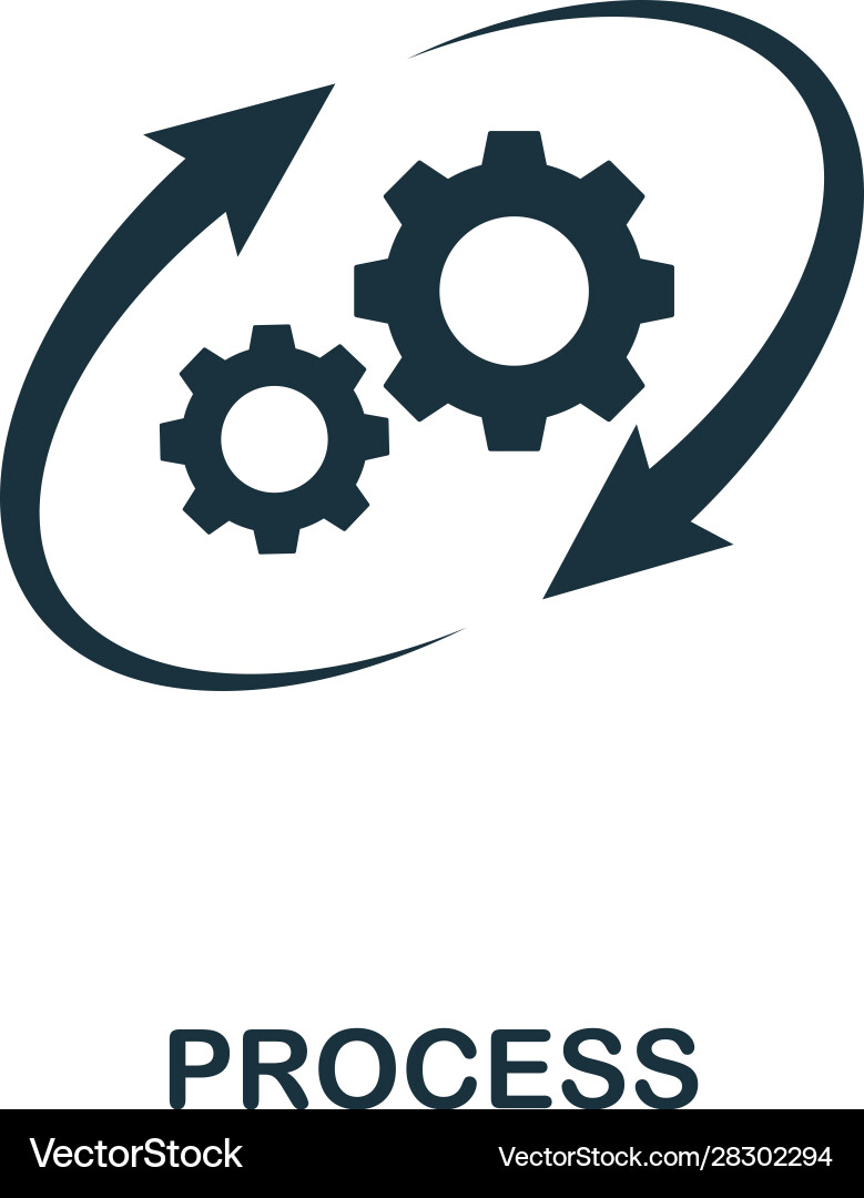 Process Cog Wheel Icon Royalty Free Vector Image