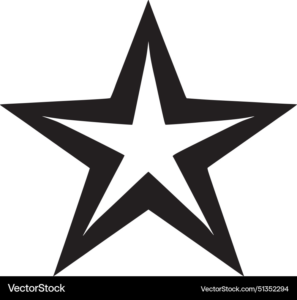 Star - minimalist and flat logo Royalty Free Vector Image
