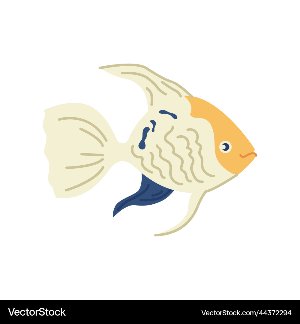 Underwater animal swimming fish Royalty Free Vector Image