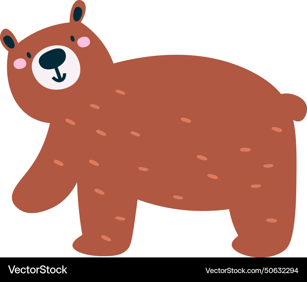 Walking bear animal Royalty Free Vector Image - VectorStock
