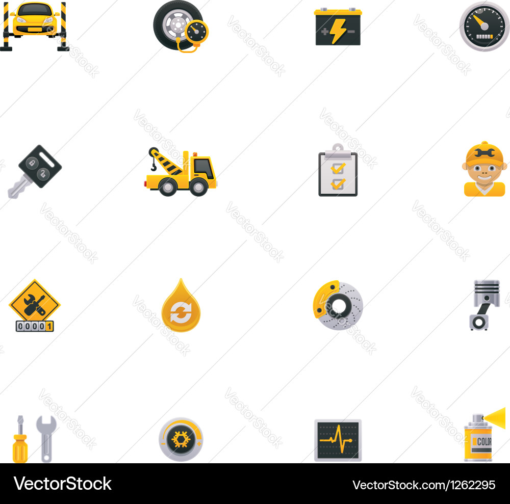 Car service icon set part 1 Royalty Free Vector Image