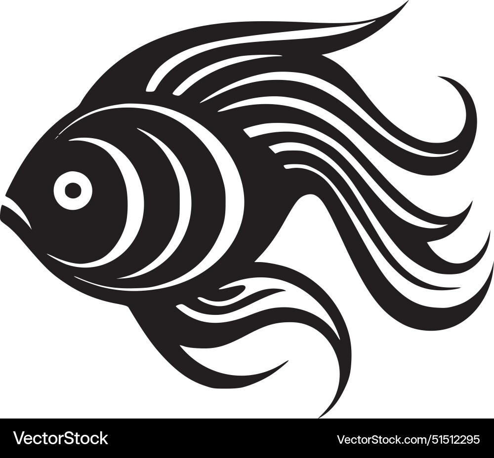 Fish - black and white isolated icon Royalty Free Vector