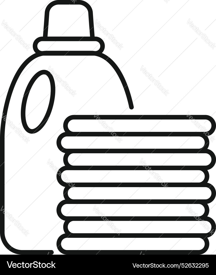 Laundry detergent standing next to a stack Vector Image