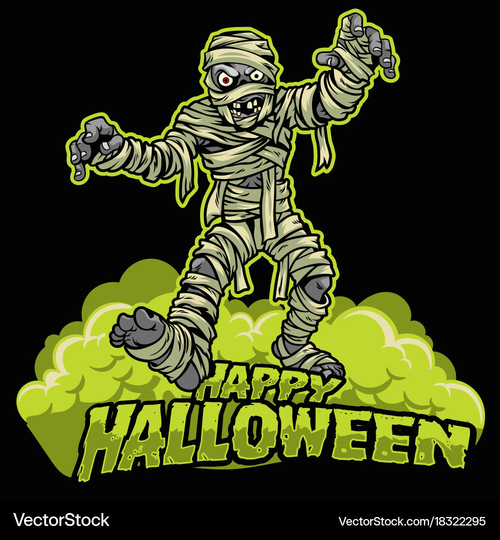 Mummy Halloween Graphic Royalty Free Vector Image