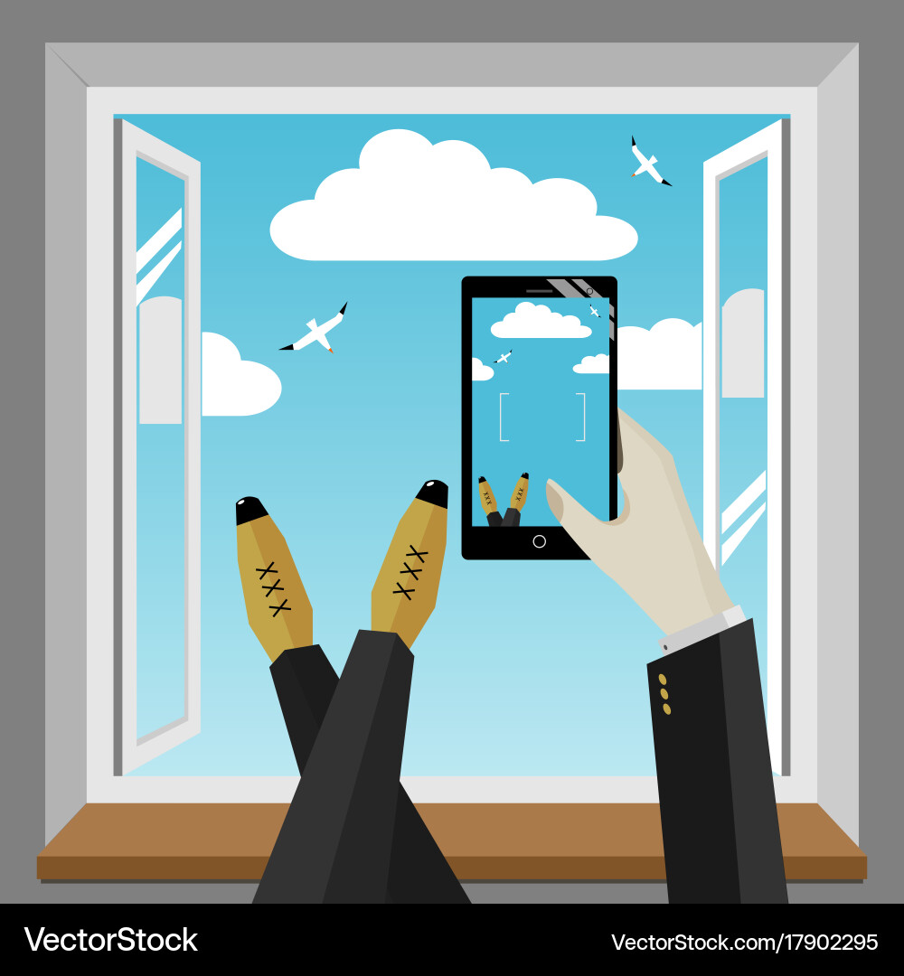 Smartphone in hand Royalty Free Vector Image - VectorStock
