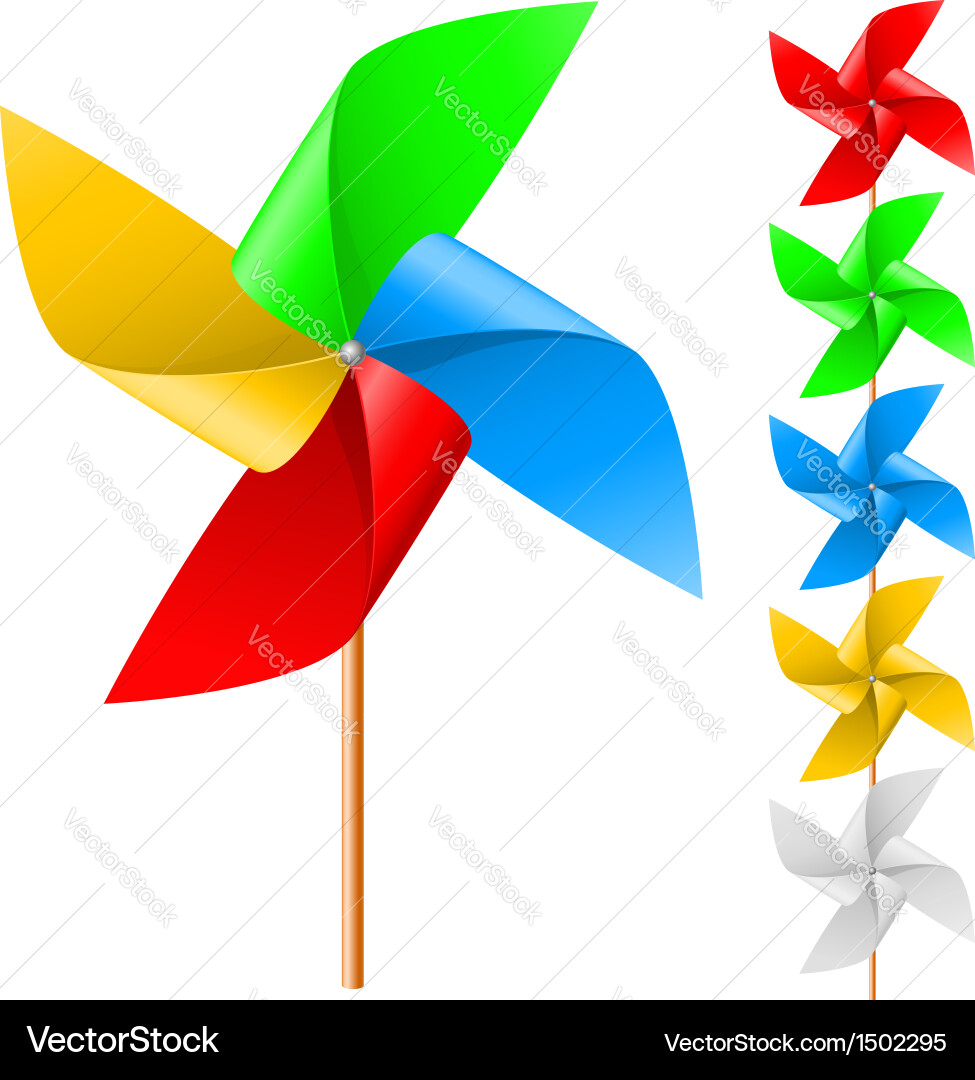 Toy windmill Royalty Free Vector Image - VectorStock