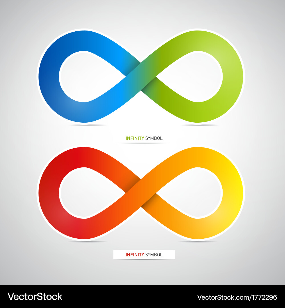 Colorful Infinity Symbols Royalty Free Vector Image