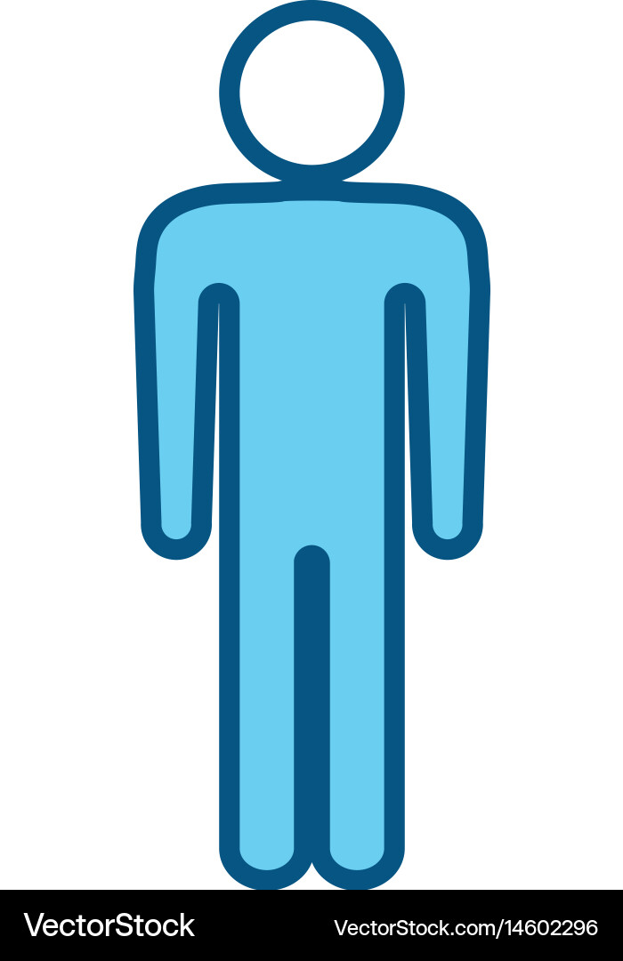 Human symbol pictograph Royalty Free Vector Image