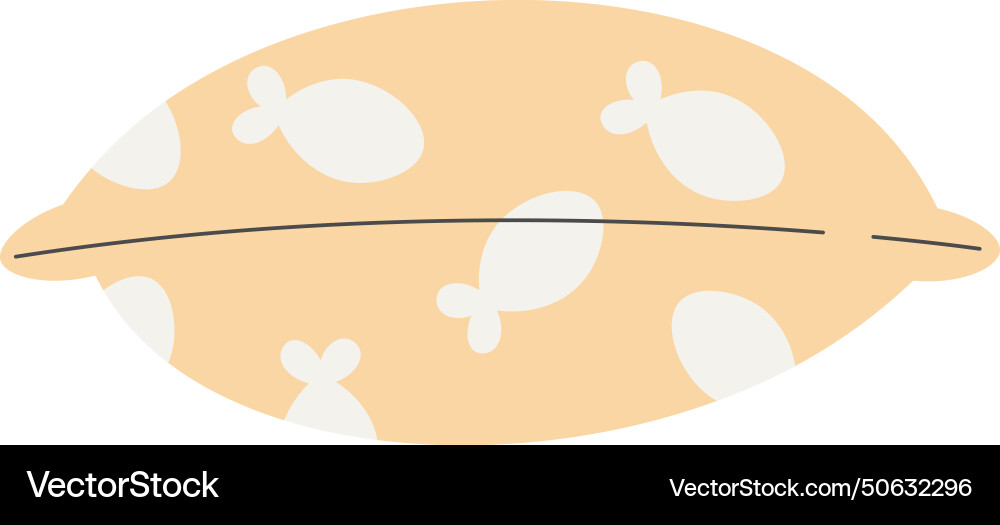 Pillow with fish pattern Royalty Free Vector Image