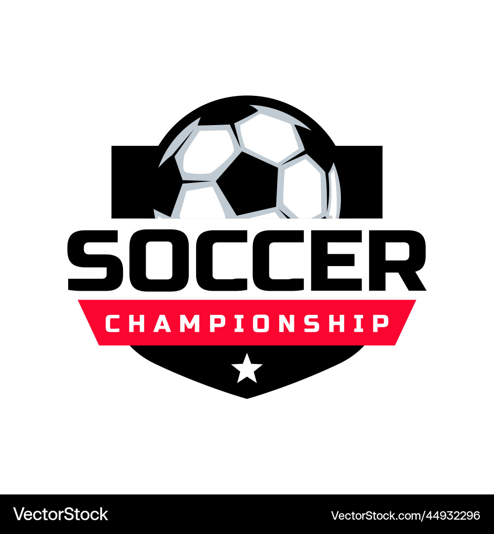 Soccer Badge Template Royalty Free Vector Image