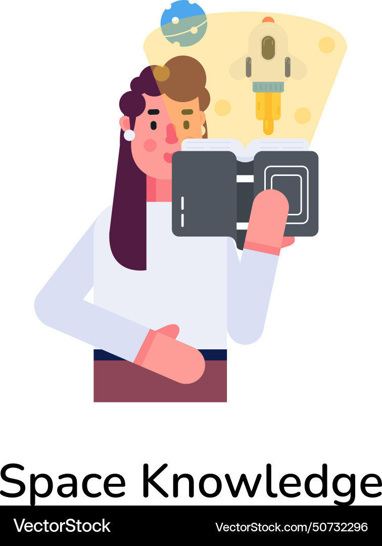 Space knowledge Royalty Free Vector Image - VectorStock