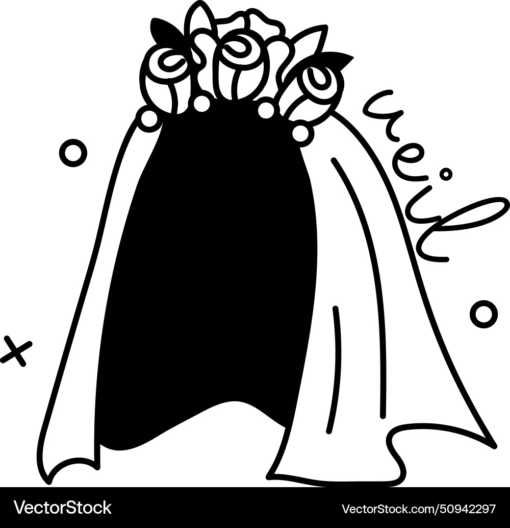 Bridal veil Royalty Free Vector Image - VectorStock