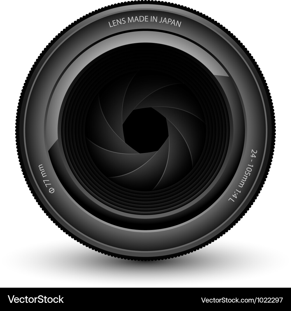 Camera Lens Isolated Royalty Free Vector Image