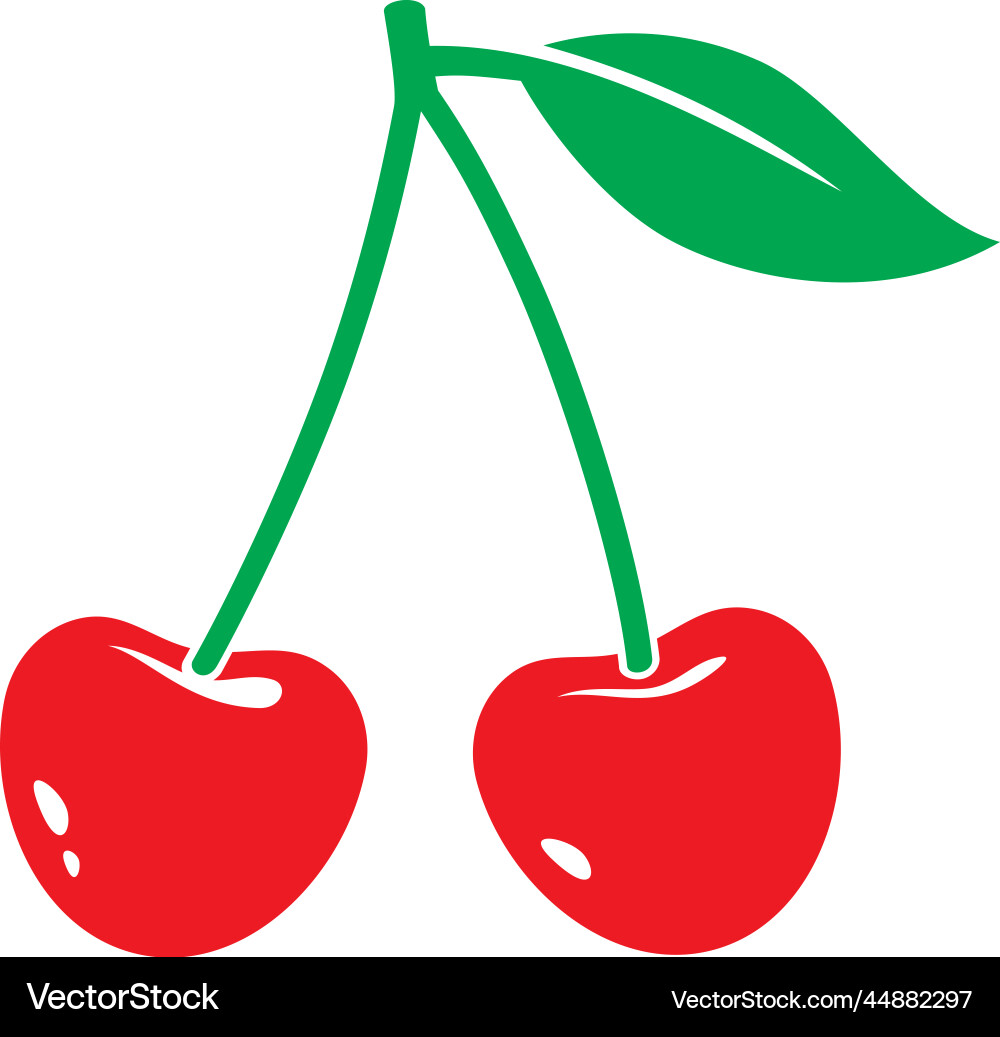 Cherry fruit color Royalty Free Vector Image - VectorStock