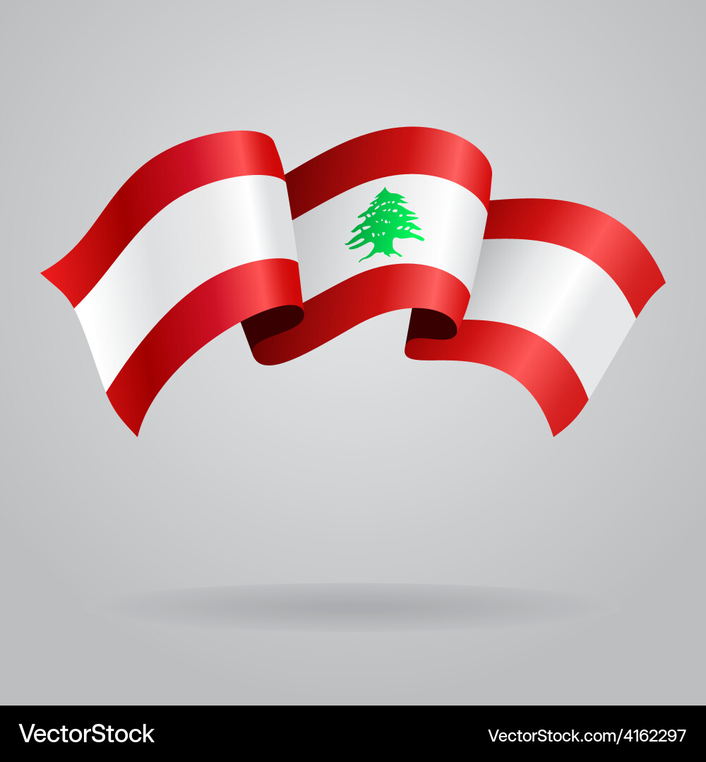 Lebanon Flag Wave Royalty Free Vector Image - VectorStock