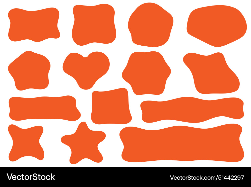 Organic flat blobs irregular fluid bubbles Vector Image