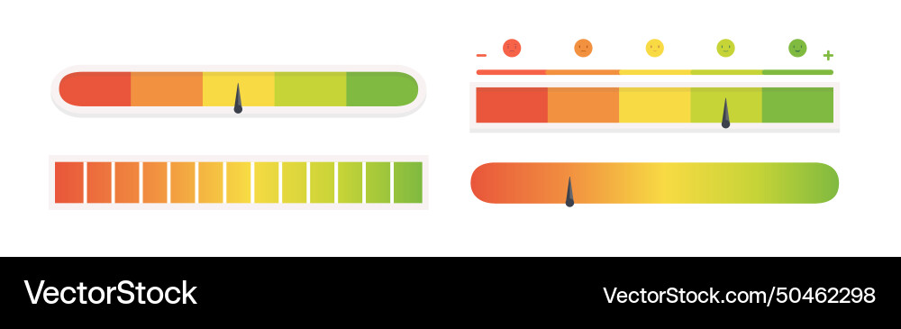 Customer satisfaction level meter colored Vector Image