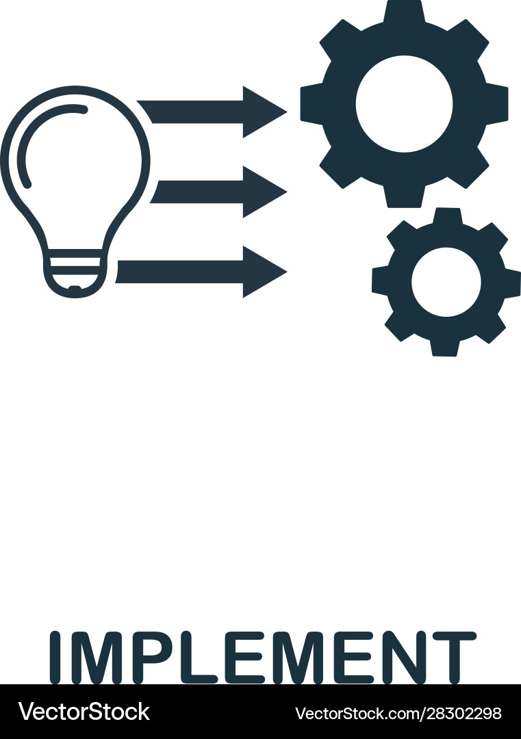 Implement icon creative element from business Vector Image