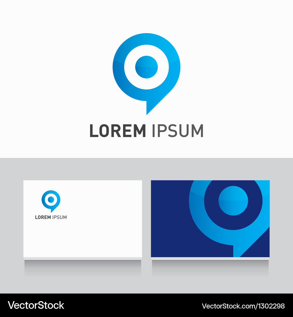 Logo company card target Royalty Free Vector Image