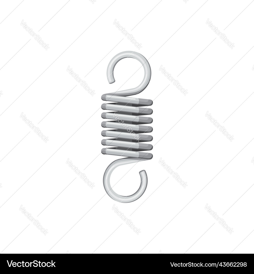 Metal coil helical spring suspension isolated icon