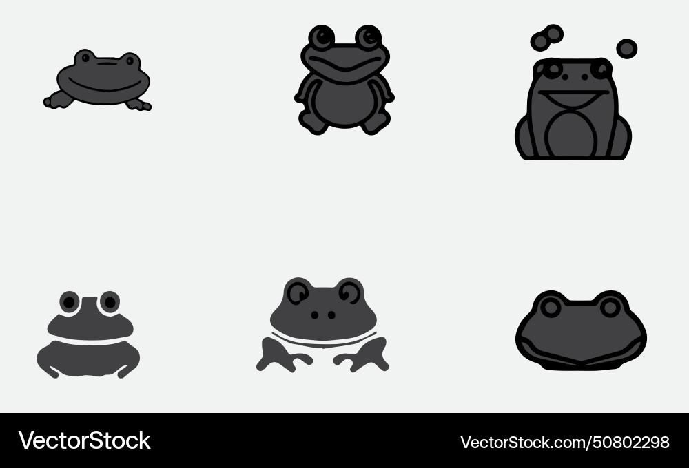 Minimal style icon bullfrog Royalty Free Vector Image