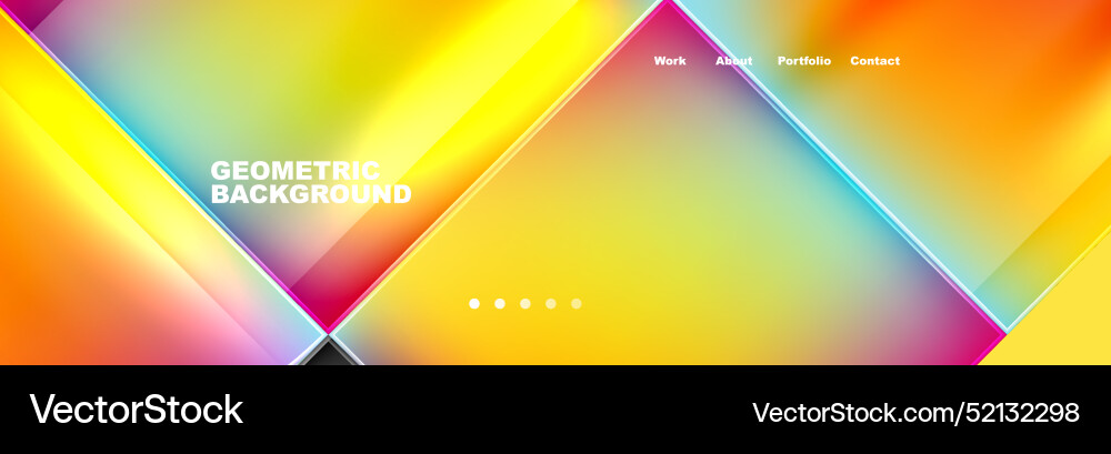Round triangles and squares web site page template
