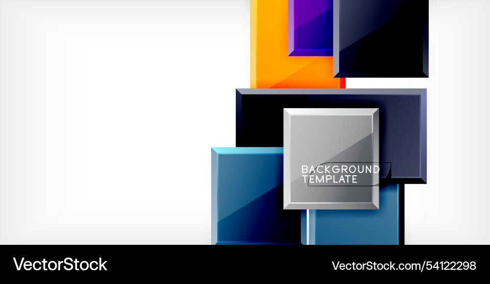 Square shape color abstract geometry Royalty Free Vector