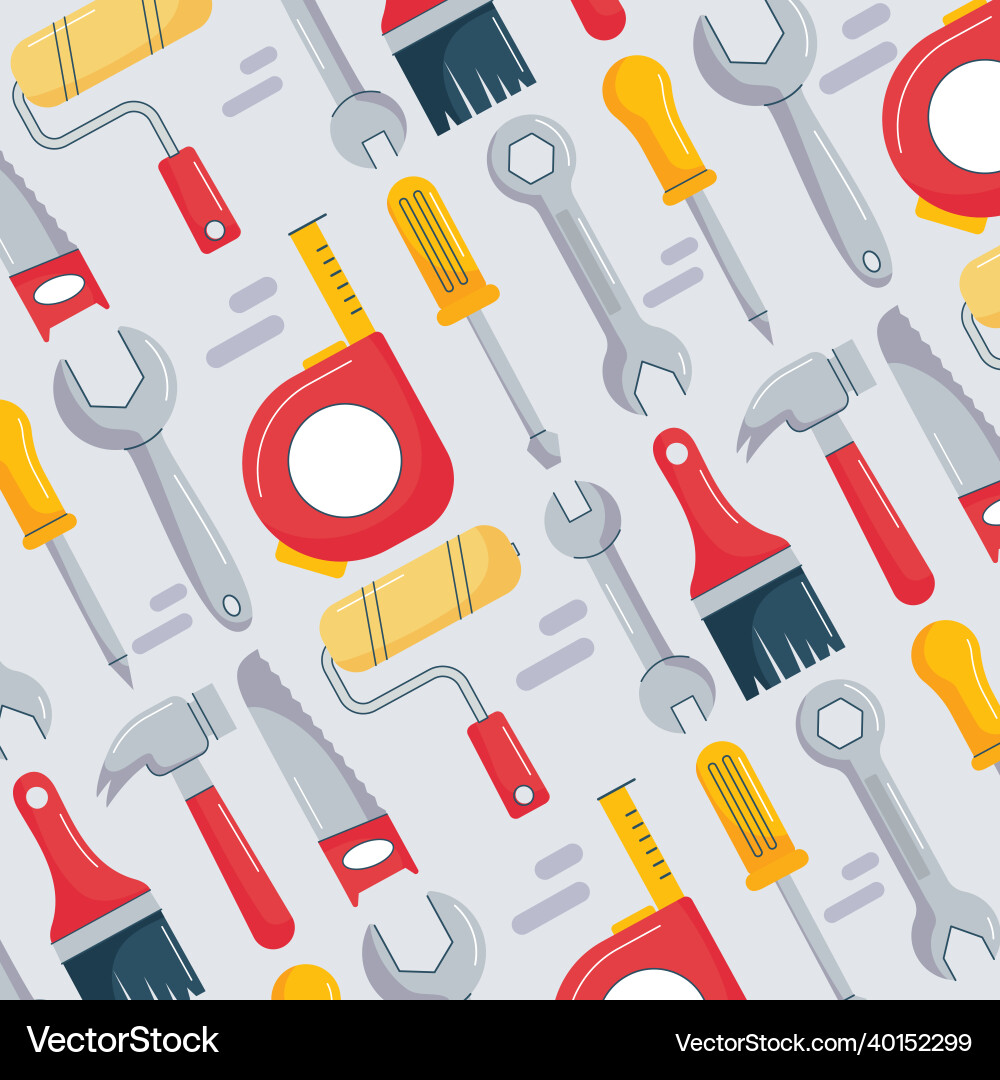 Construction tools poster Royalty Free Vector Image