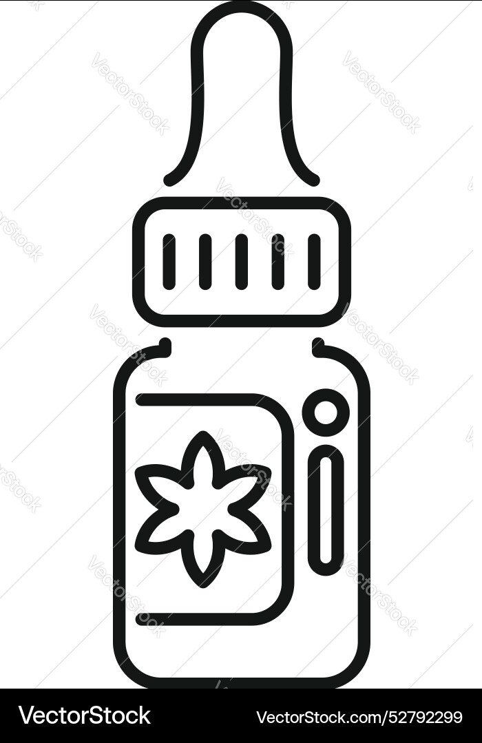 Essential oil bottle with dropper cap Royalty Free Vector