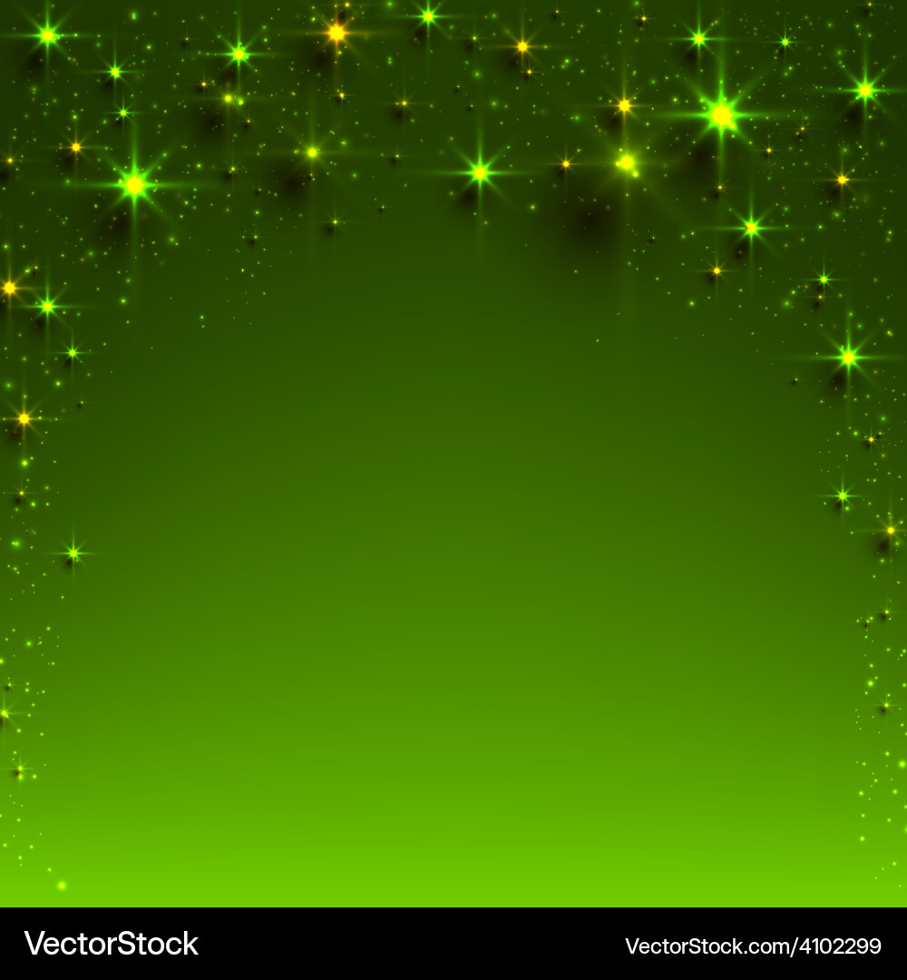 Green Christmas Star Background Royalty Free Vector Image