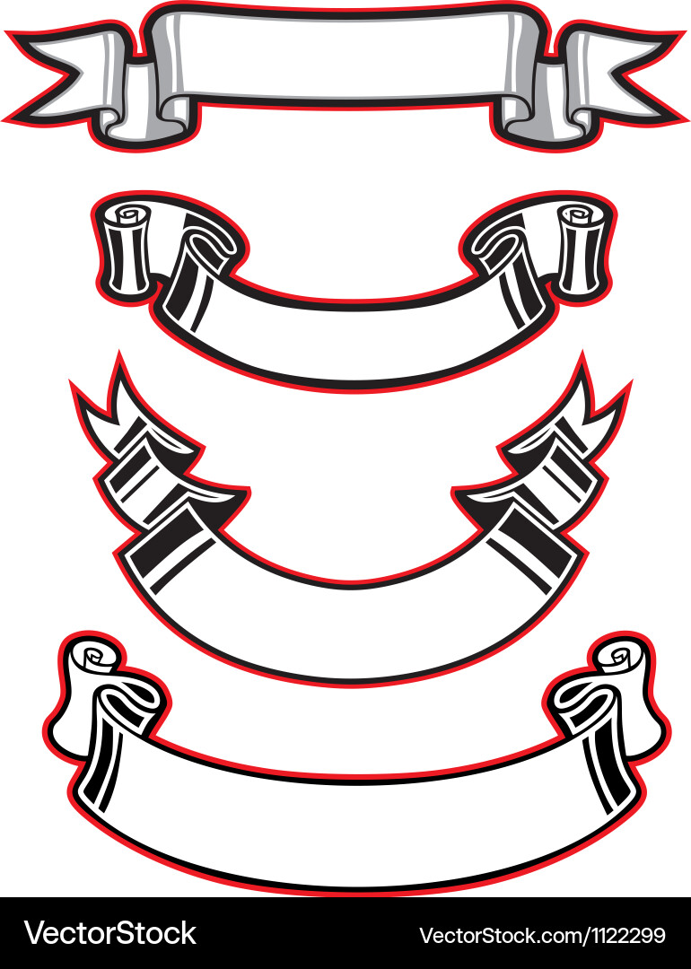 Ribbon set Royalty Free Vector Image - VectorStock