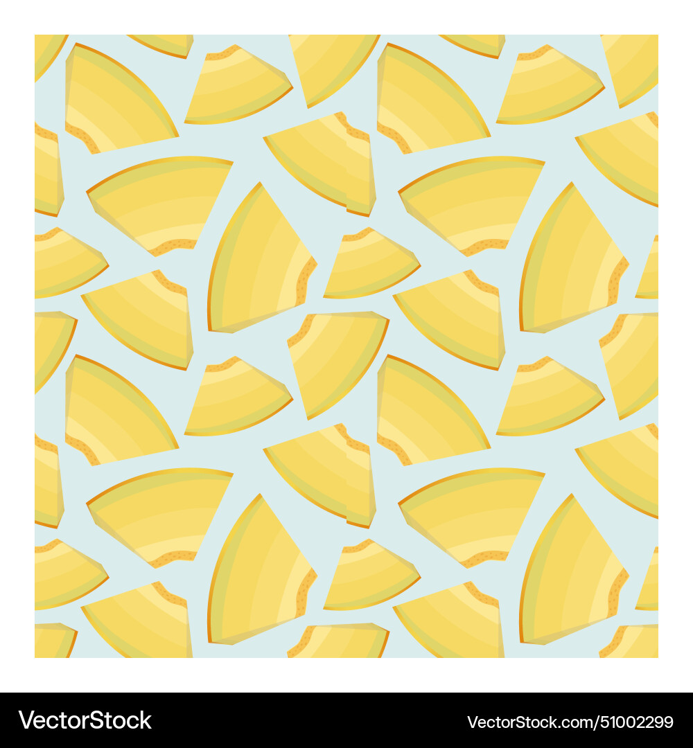 Seamless background with melon pieces Royalty Free Vector