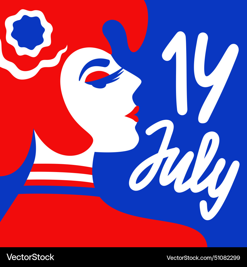 Woman in phrygian cap minimalistic isolated Vector Image