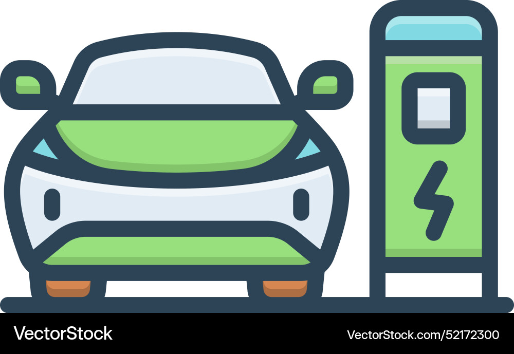 Electric car Royalty Free Vector Image - VectorStock