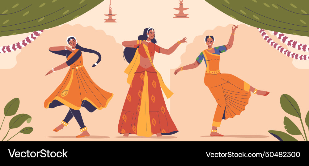 Graceful movements intricate hand gestures Vector Image