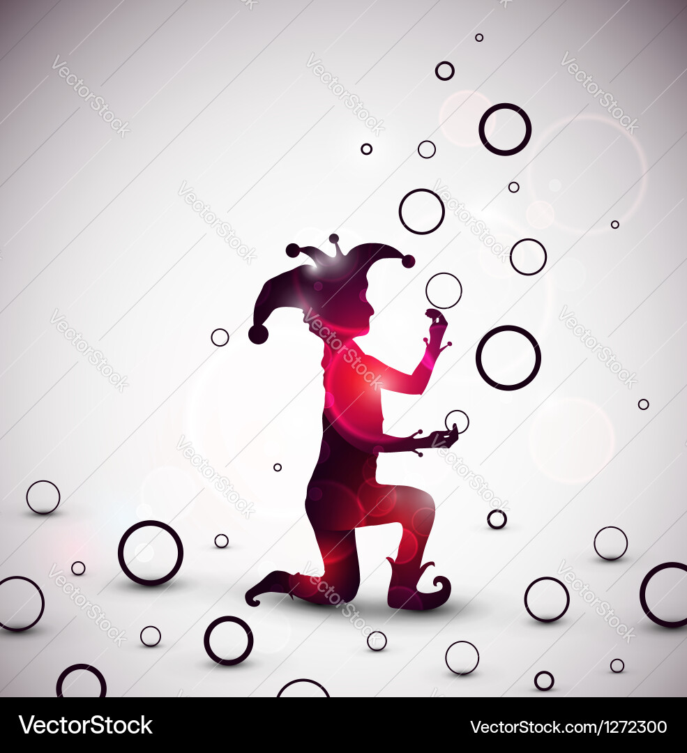Juggling Clown Performance Royalty Free Vector Image
