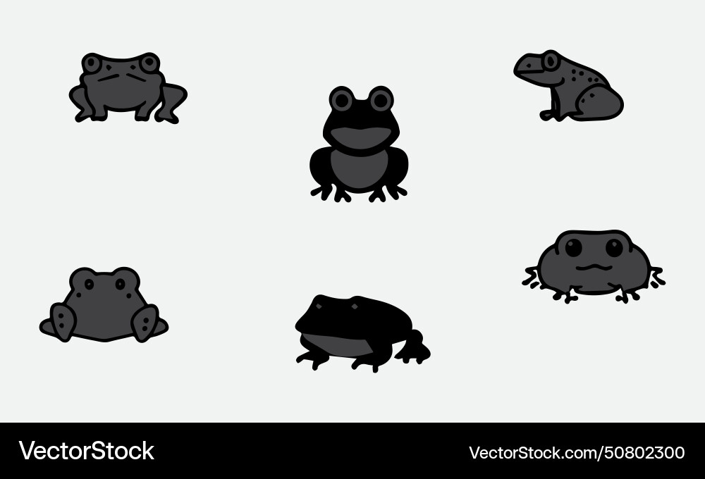 Minimal style icon burrowing frog Royalty Free Vector Image