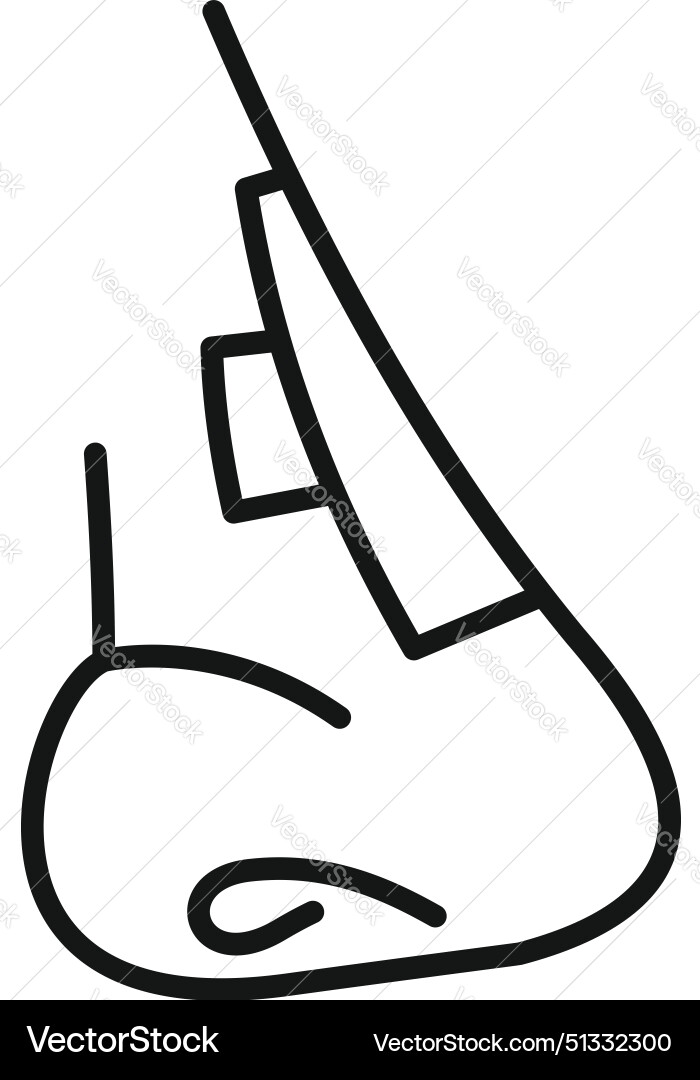 Minimalist line art hand gesture Royalty Free Vector Image